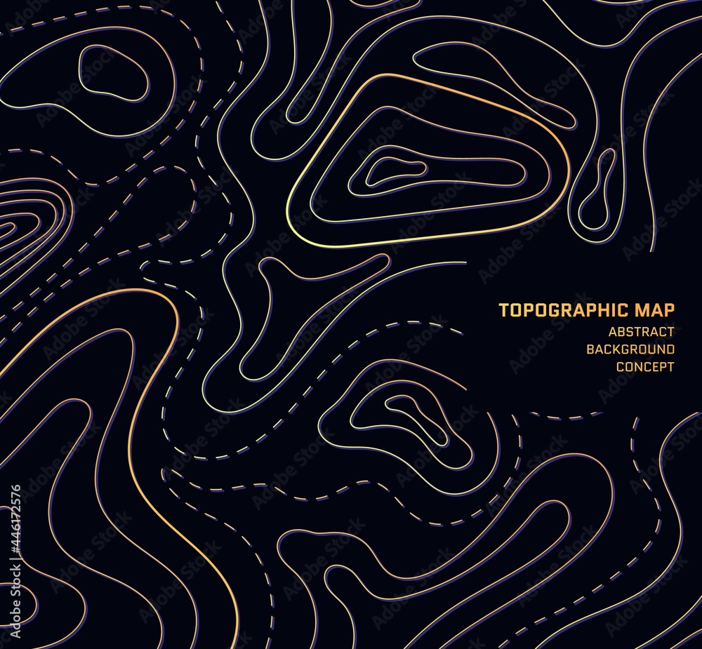 Topographic map abstract background. Outline cartography landscape ...