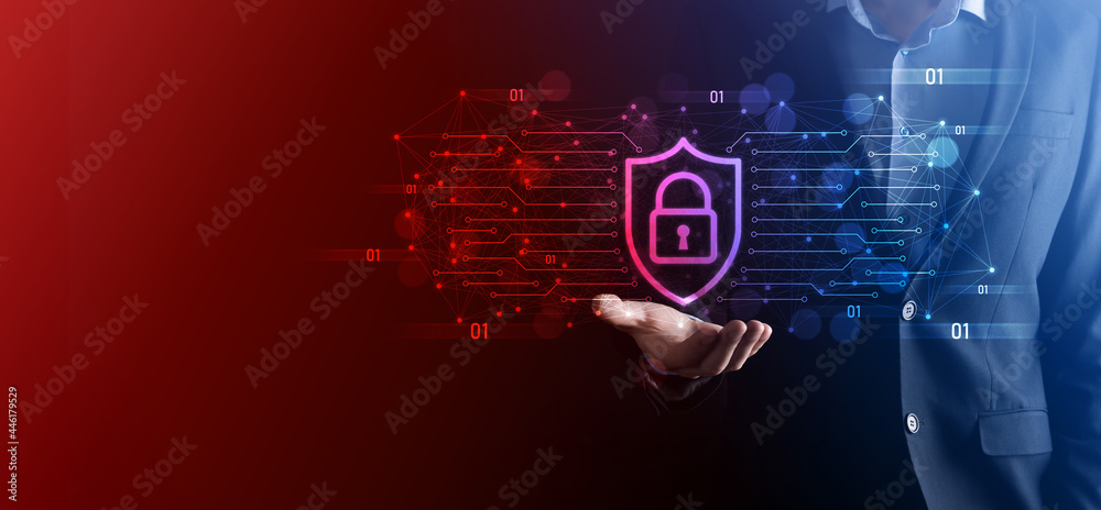 Protection network security computer and safe your data concept ...