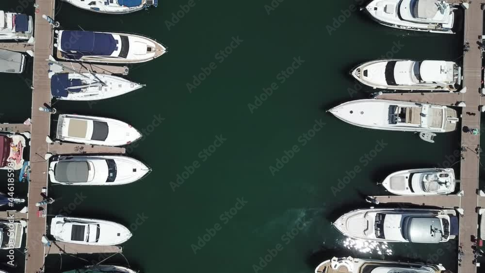 Small boats and yachts in a private port in Singapore Stock Video ...