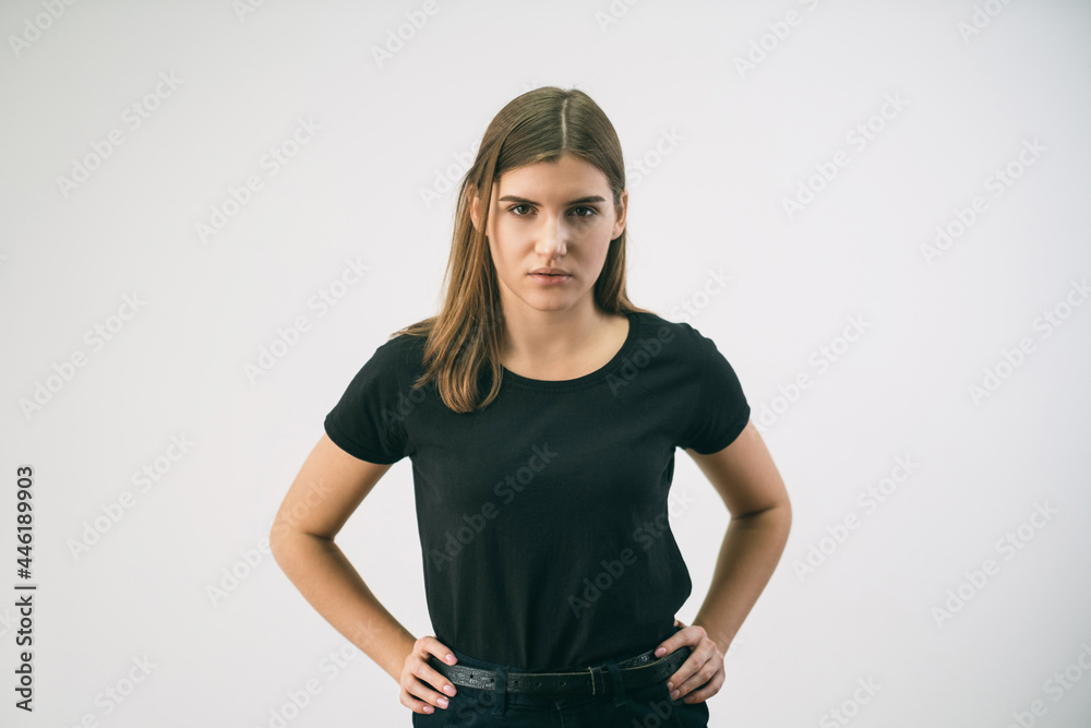 Confident woman. Feminism protest. Self-esteem opinion. Gender rights ...