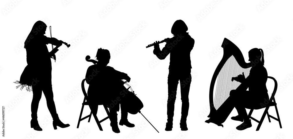 String Orchestra Silhouette