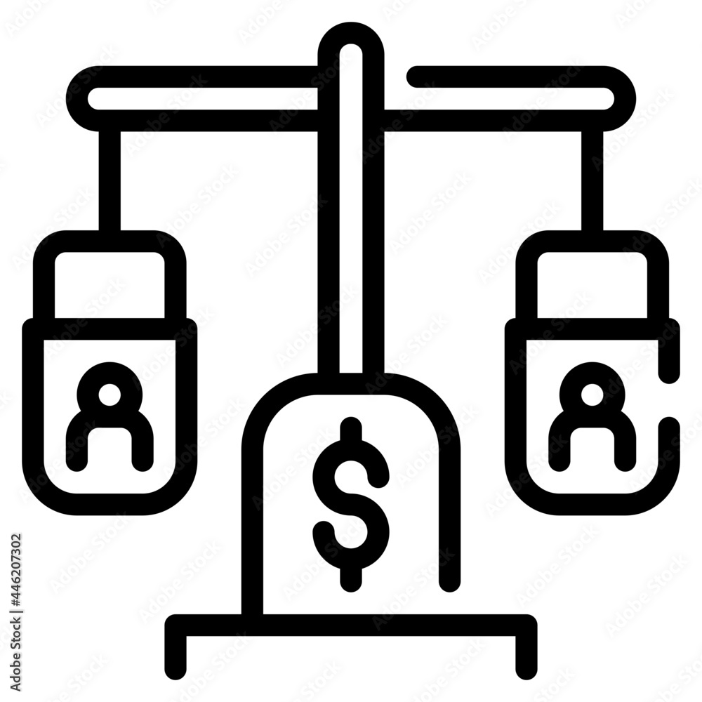 equity outline icon Stock Vector | Adobe Stock