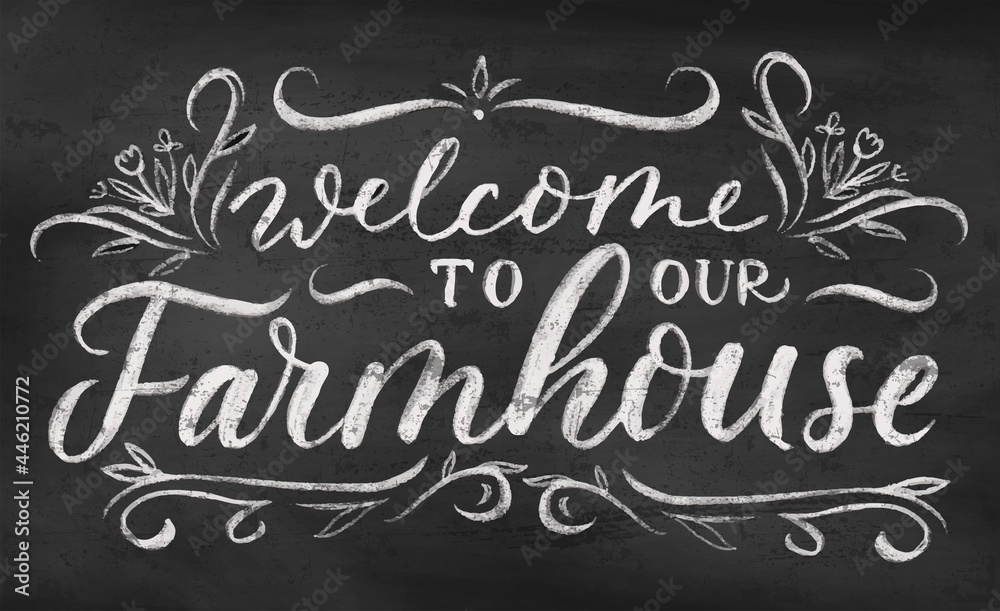 Welcome to our farmhouse vintage chalkboard poster or sign design with ...