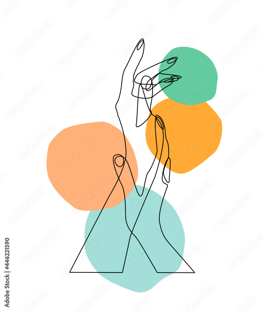 Name of artwork: "Hand number 9" One-line art. The charm of this piece ...