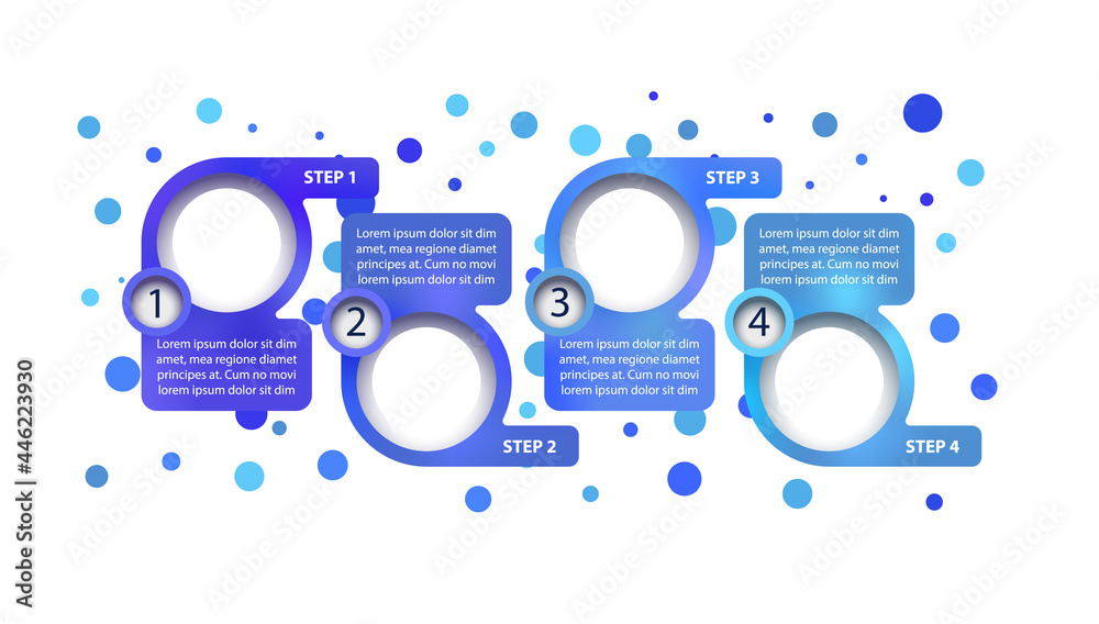 Blue company vector infographic template. Road map presentation design ...