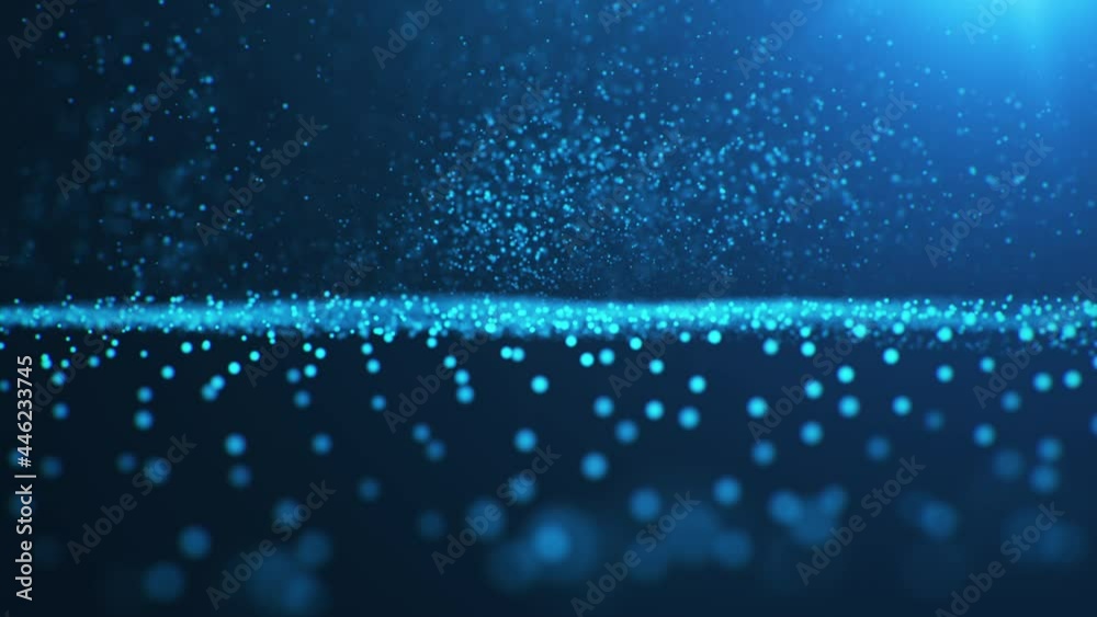 Abstract cyber technology backgrond of shining particles. Digital ...