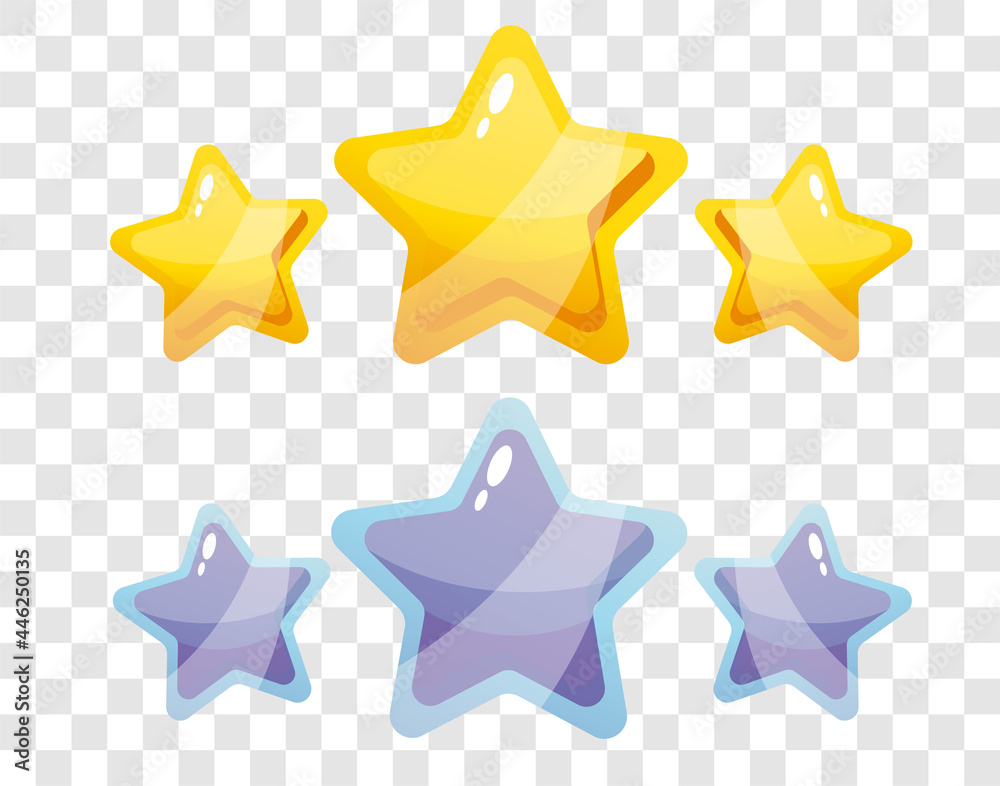 Cartoon star on png background. Star rating for going to the next level ...
