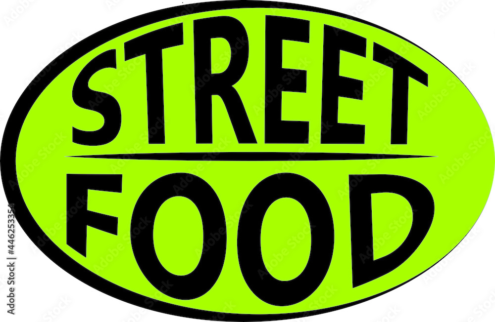 street food logo illustrations can be used on clothing, trucks or ...