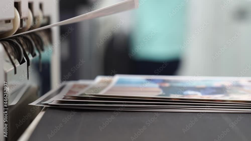 side view. chemical printing of photos from the wedding in the photo ...