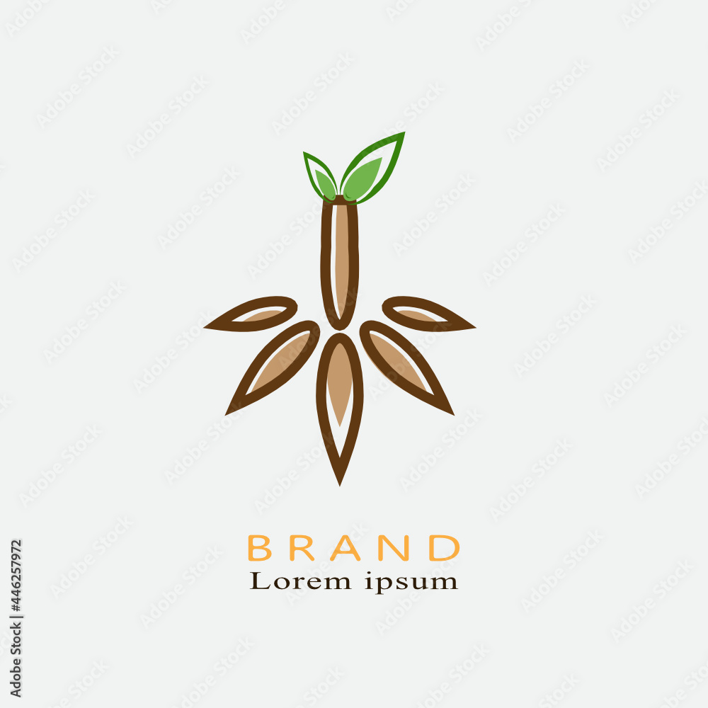 cassava plant logo. Cassava root. Simple and plant logo Stock Vector ...