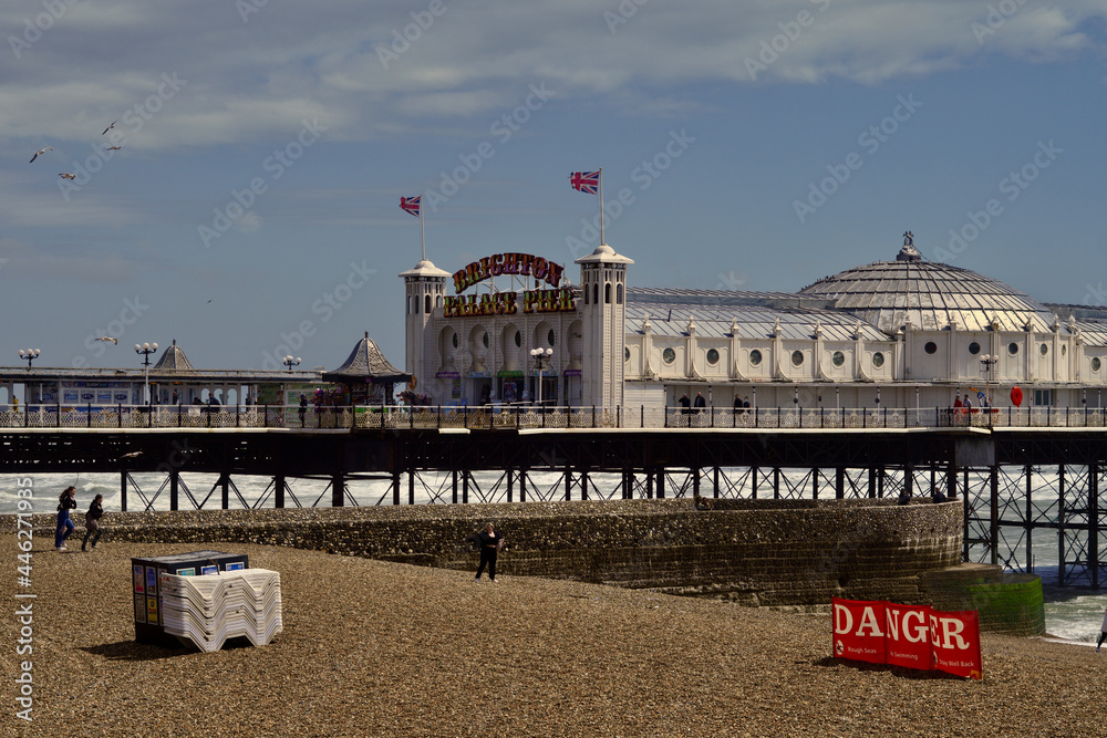 Brighton Pier, known also as the Palace Pier, A popular tourist ...