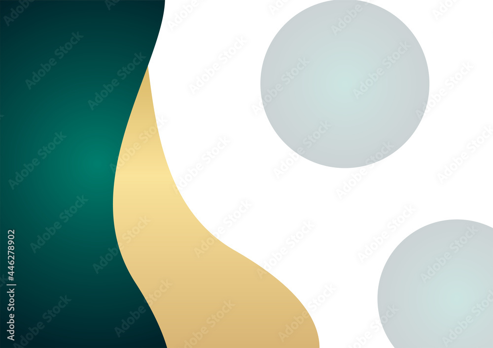 Dark green and gold white abstract background. Modern green gold ...