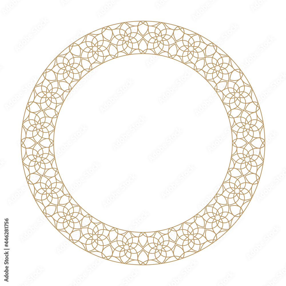 Vector frame in classic arabic style. Ornamental element Stock Vector ...