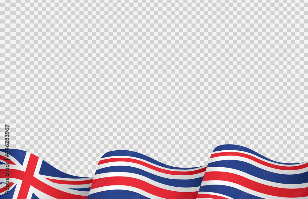 Waving flag of UK isolated on png or transparent background,Symbols of ...