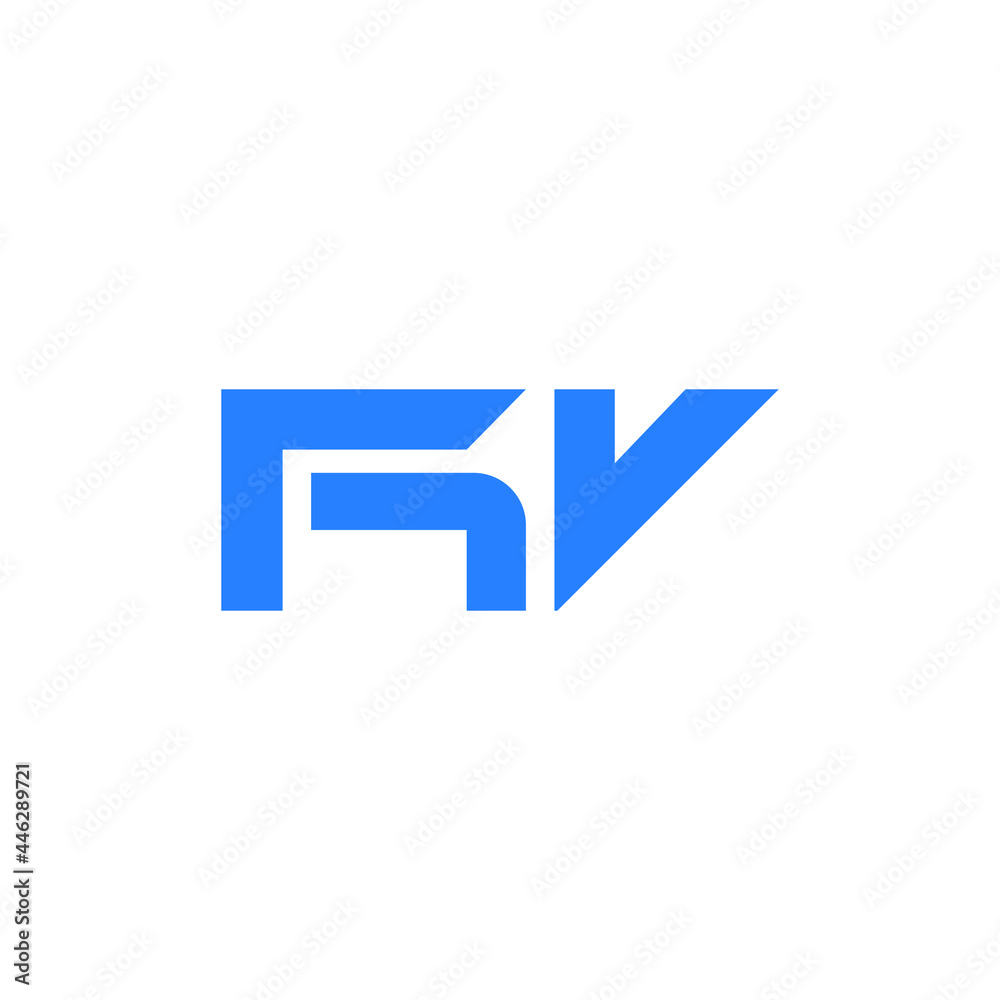 RV letter logo design on white background.RV creative initials letter ...