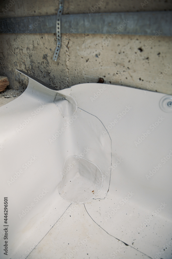 Synthetic PVC membranes for waterproof system. Details with hot air ...