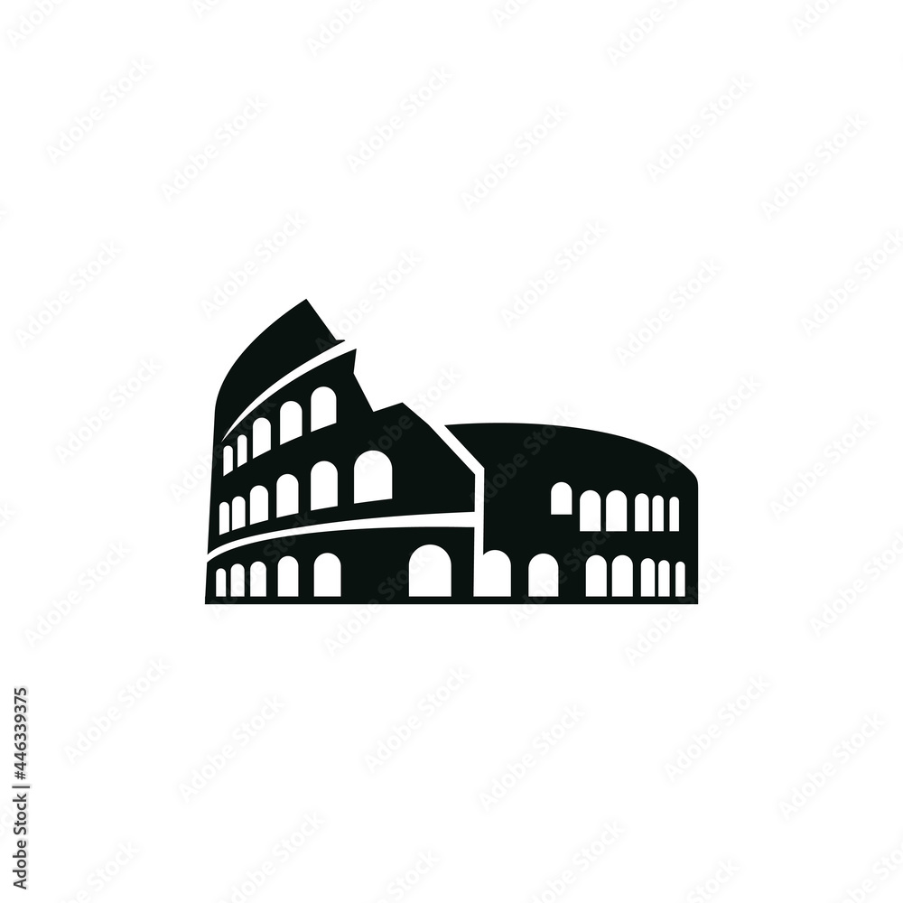 Colosseum Vector Logo design Stock Vector | Adobe Stock
