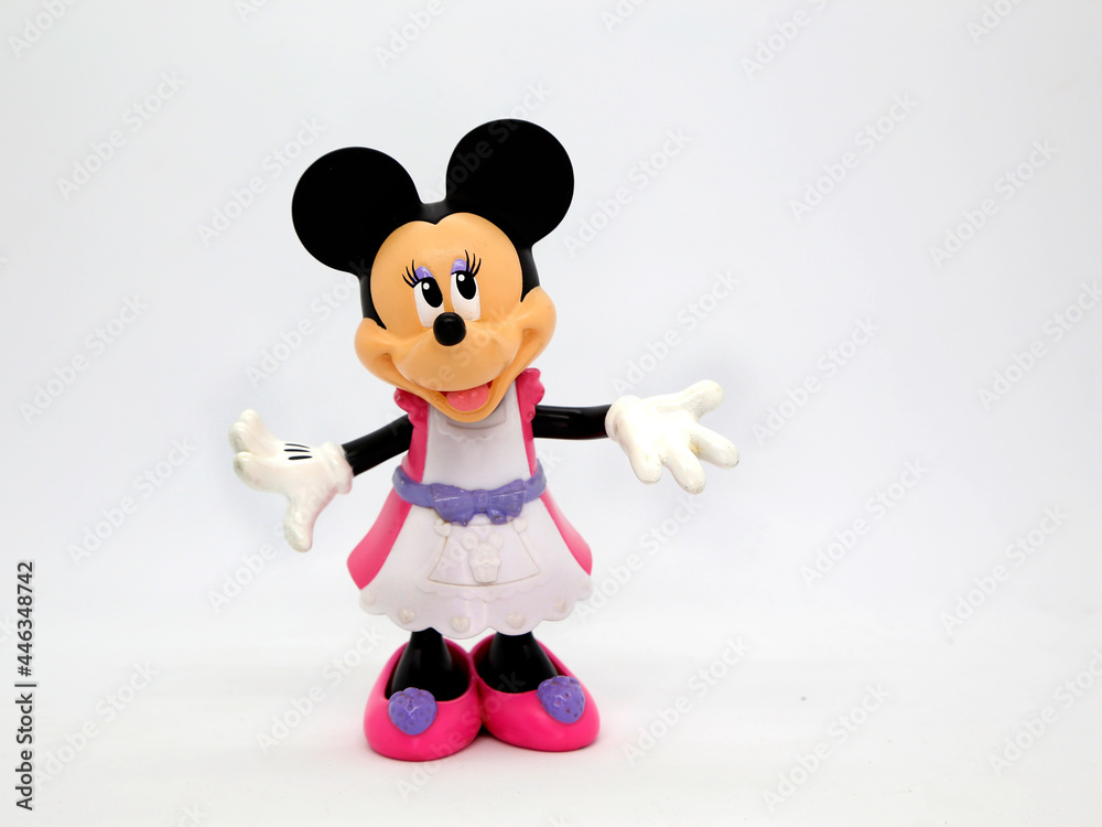 Minnie Mouse without her traditional bow on her head. Toy. Cartoon ...