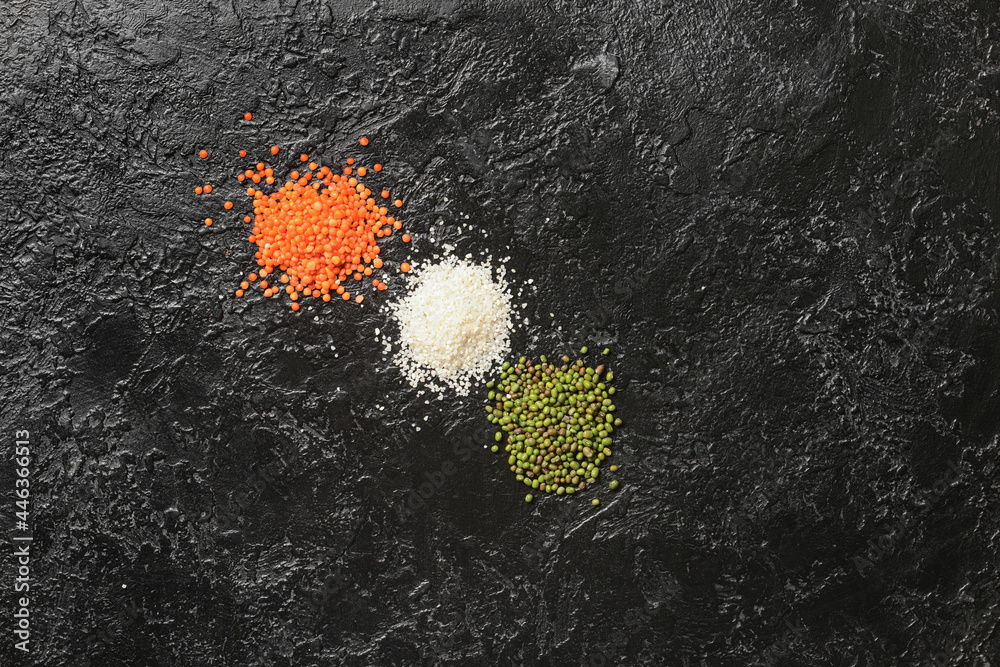 Dry food in colors of Indian flag on dark background Stock Photo ...