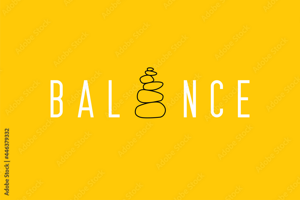 Balanced. The word is easier to read when the letter A is removed and ...