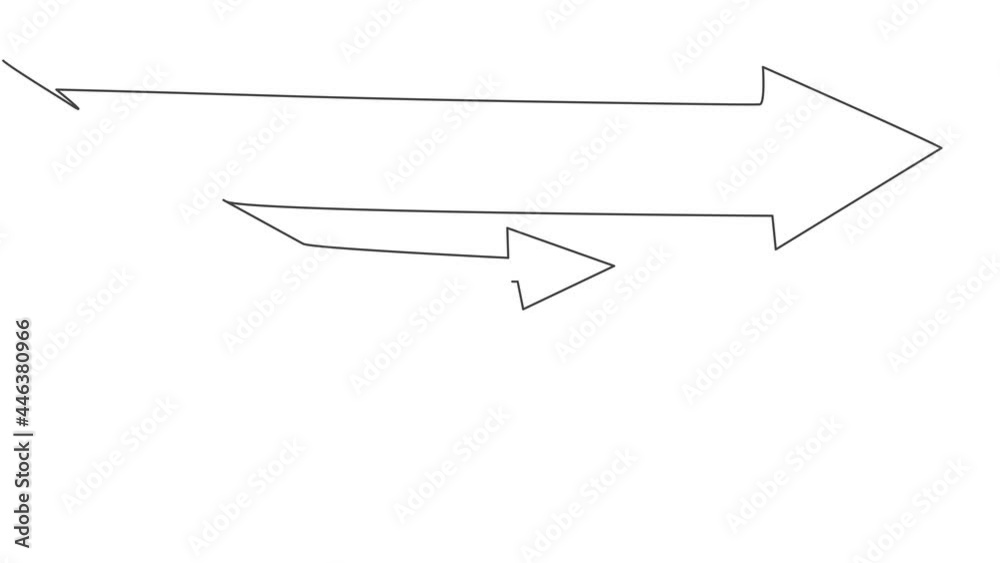 Animated self drawing of continuous one line draw keep positive moving ...