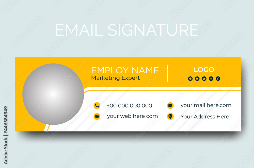 Email Signature, Colorful Email signature template, email signature ...