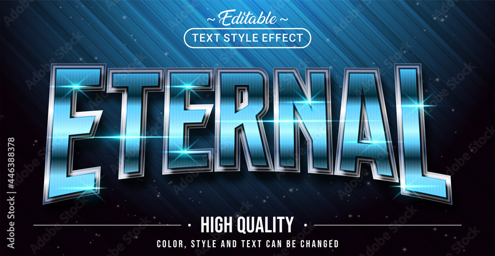 Editable text style effect - Eternal text style theme. Stock Vector ...