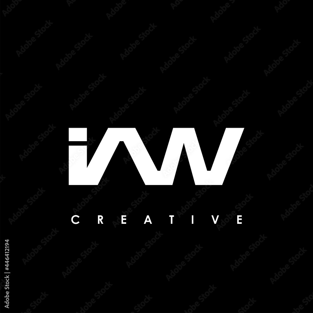 IAW Letter Initial Logo Design Template Vector Illustration Stock ...