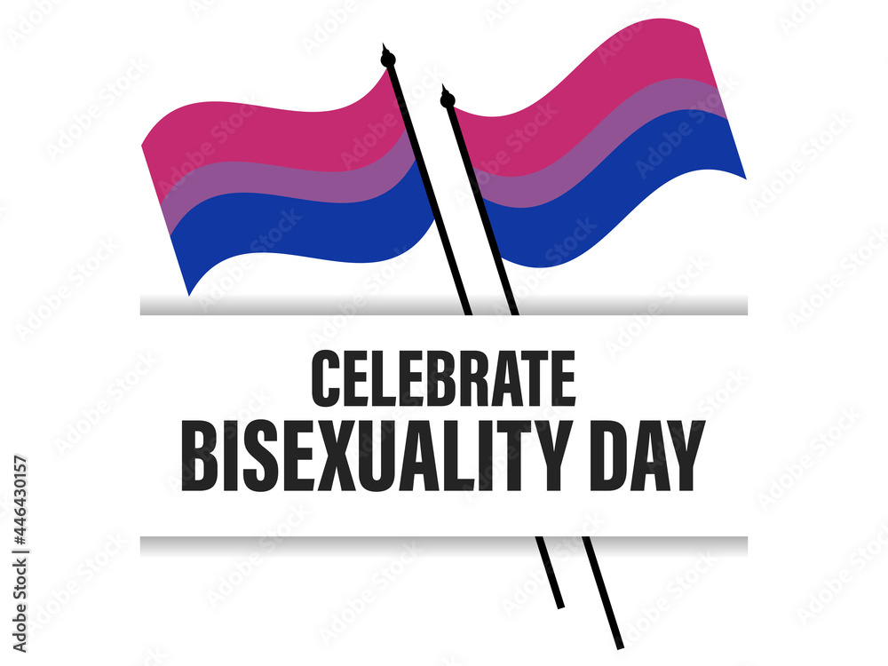 Celebrate Bisexuality Day. Bisexual pride flag on white background ...