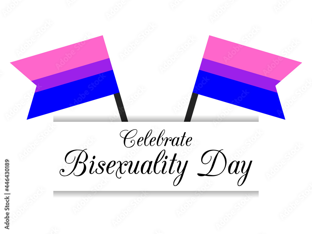 Celebrate Bisexuality Day. Bisexual pride flag on white background ...