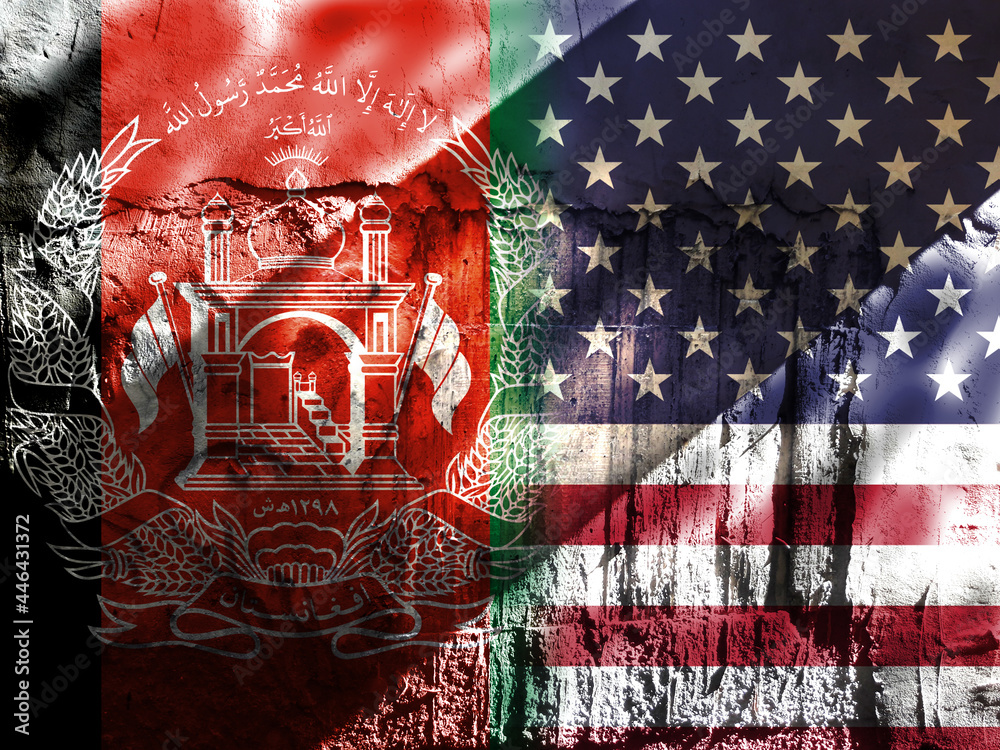 American flag and Afghanistan flag Stock Photo | Adobe Stock