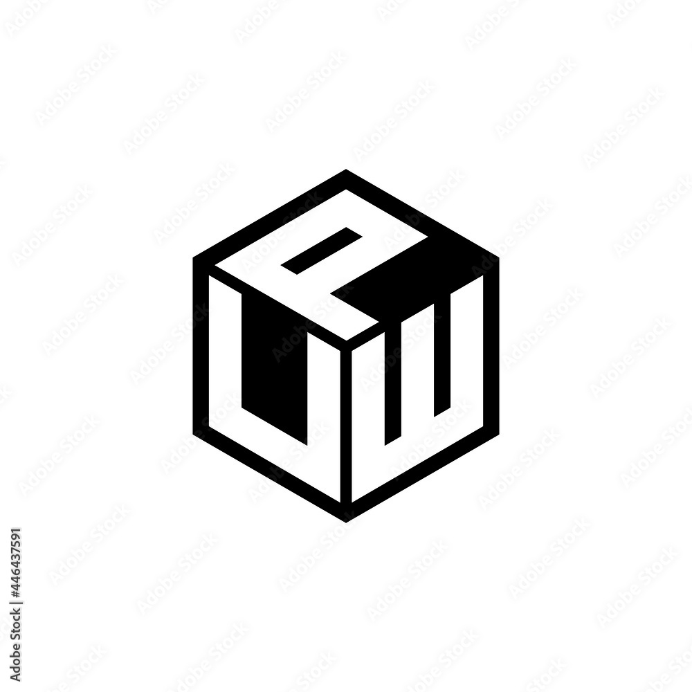 UWP letter logo design with white background in illustrator, vector ...