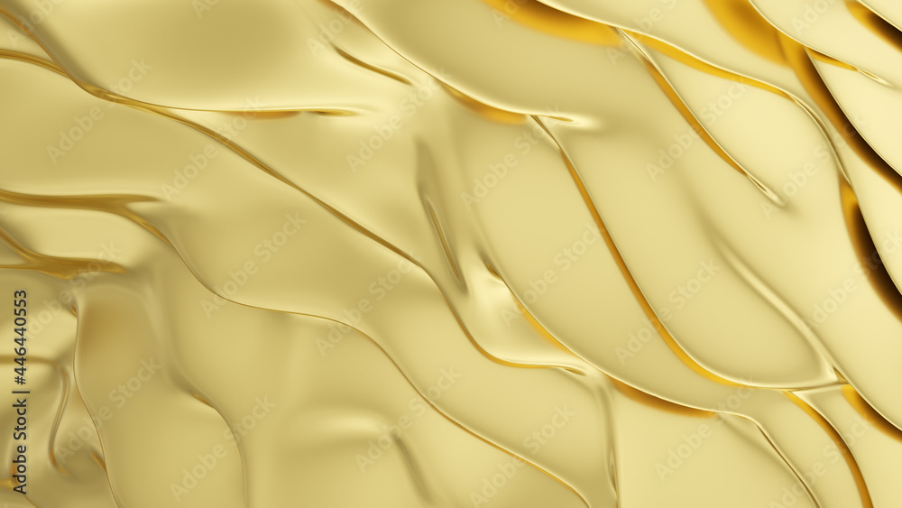 Abstract golden liquid background. Golden wave background. Gold texture ...