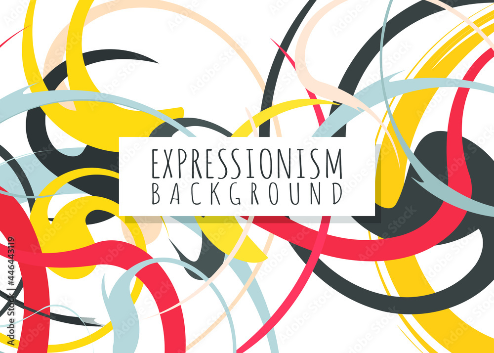 Expressionism Background Abstract Art. Vintage Style Color Illustration ...
