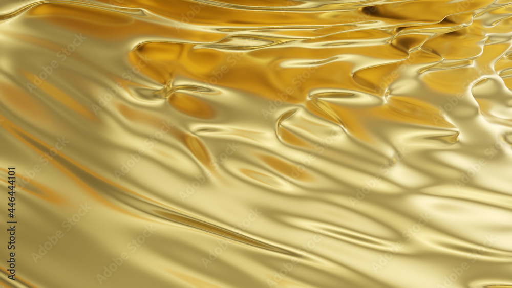 Abstract golden liquid background. Golden wave background. Gold texture ...