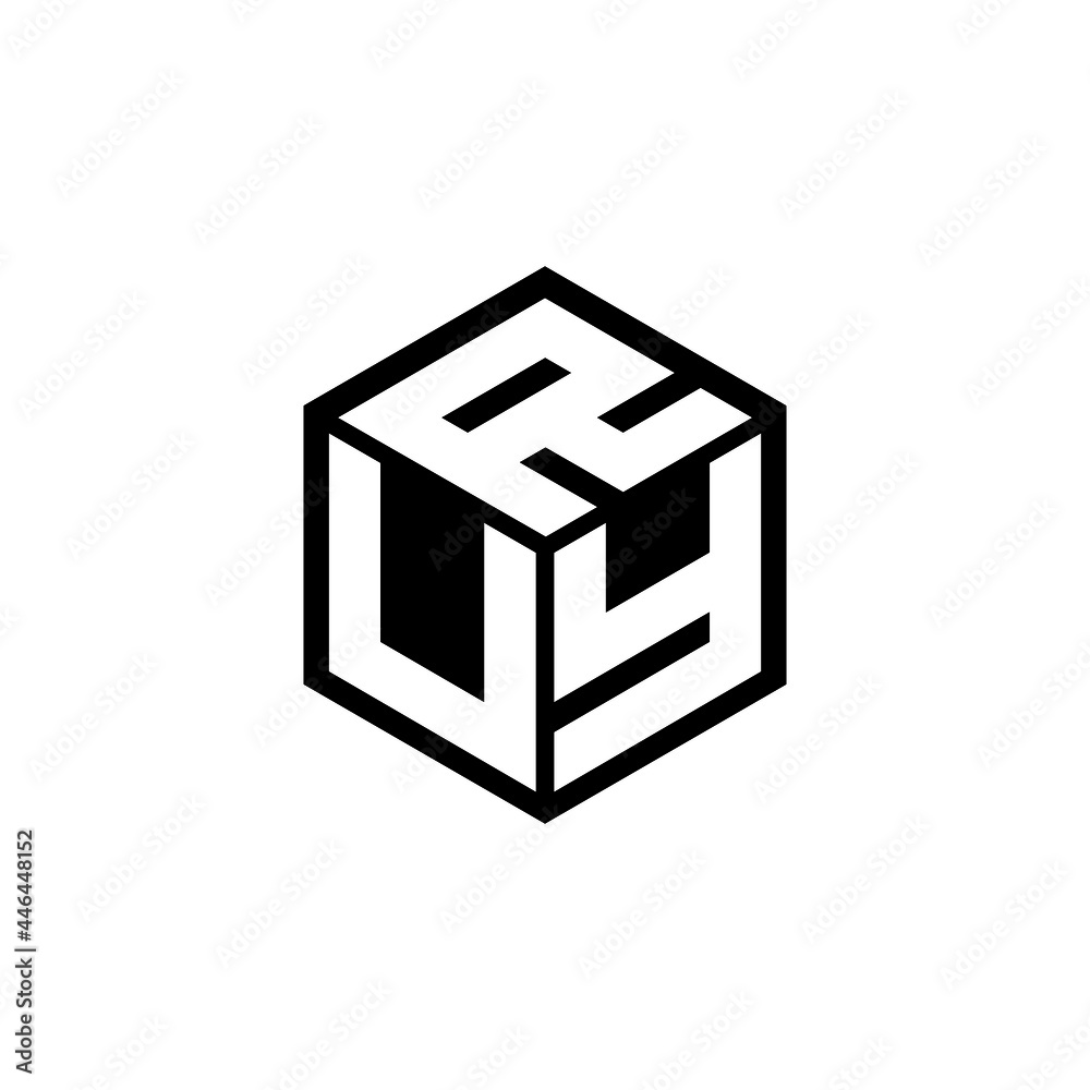 UYR letter logo design with white background in illustrator, vector ...