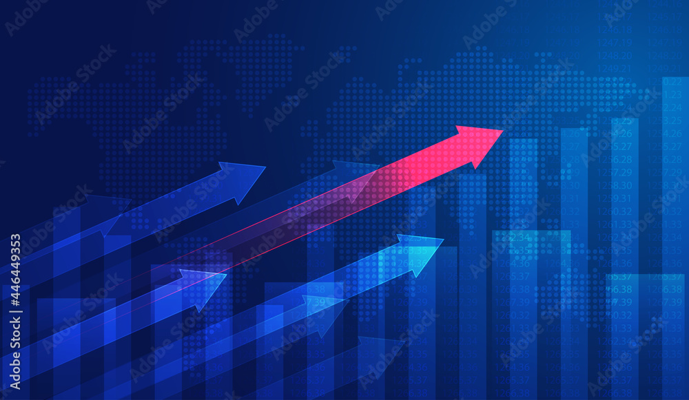 Stock market investment trading graph in graphic concept suitable for ...