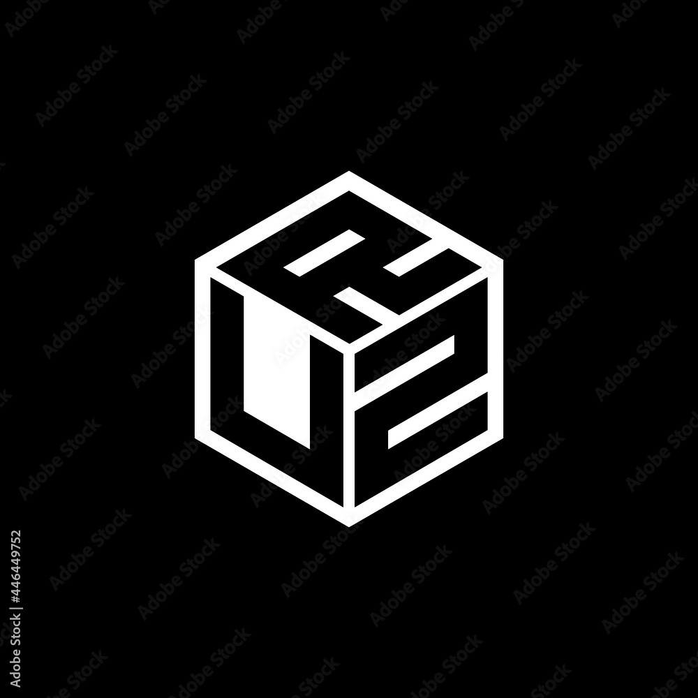 UZR letter logo design with black background in illustrator, vector ...