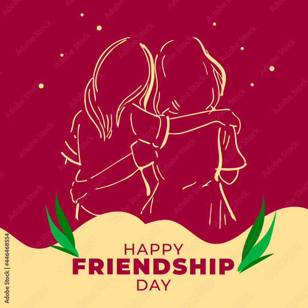 Poster Of Celebration Of Friendship Day In This Poster Two Girls Meet