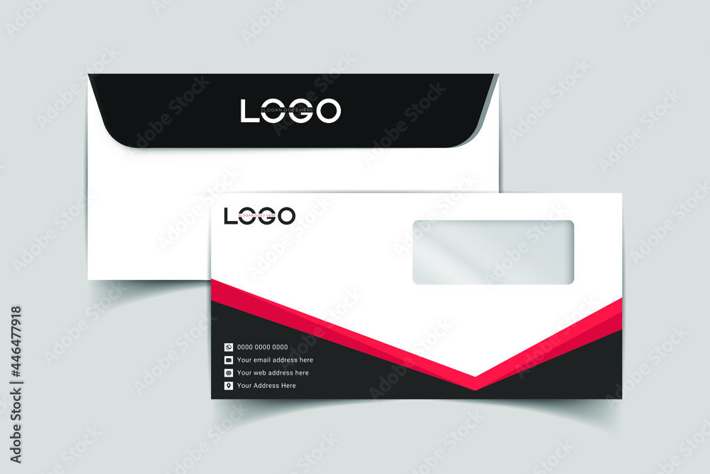 DL Envelope template front and back view. Template for advertising ...
