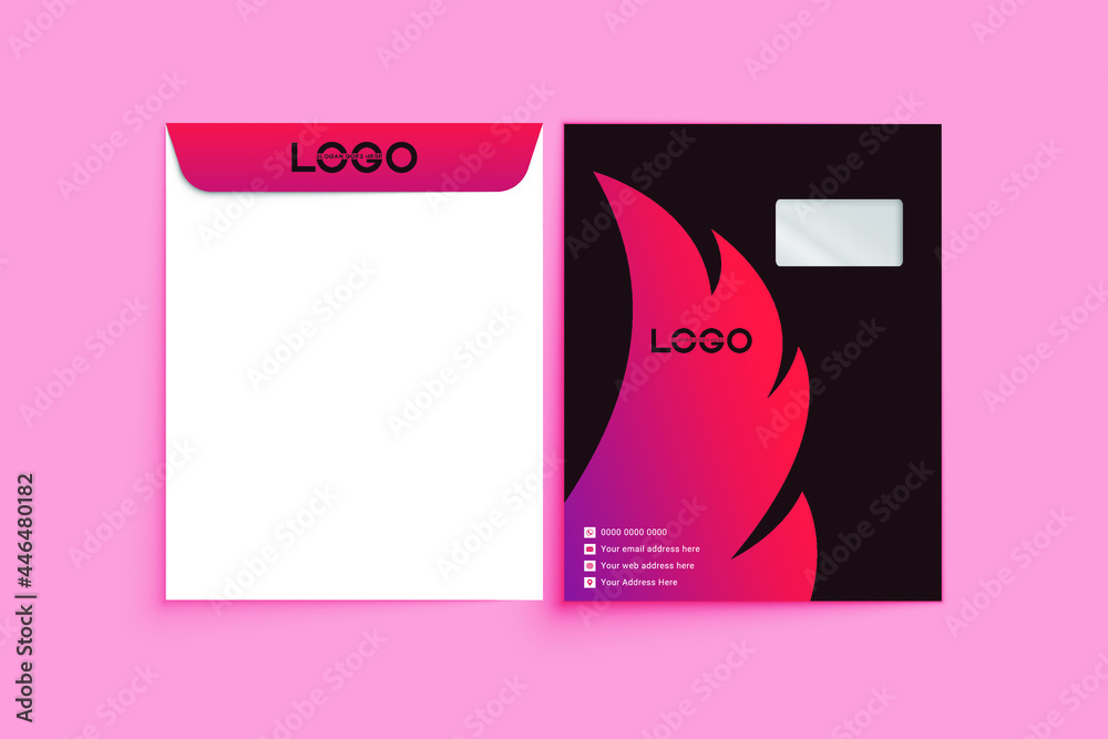 Envelope A4. Envelope A4 vector design. digital hand drawn. Paper ...
