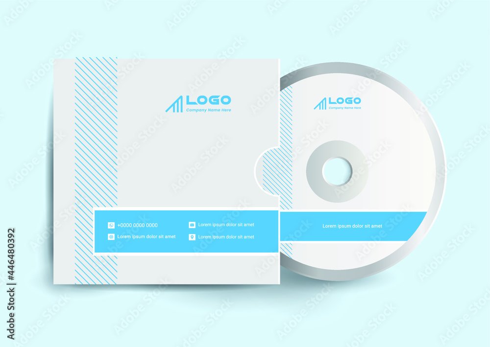 Cd cover design template. Cd With Cover Template. vector cd cover ...