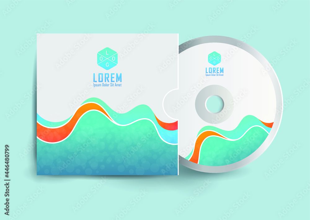 Cd cover design template. Cd With Cover Template. vector cd cover ...