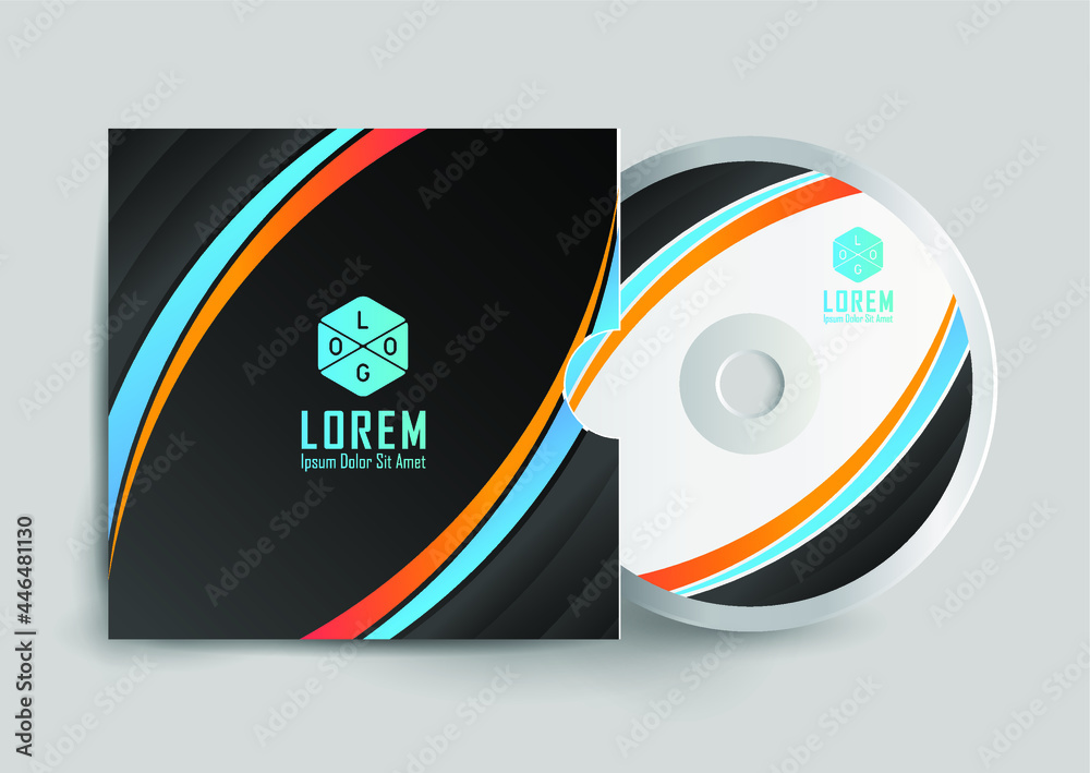 CD disk and Box label design. cd and DVD disc label design template, cd ...