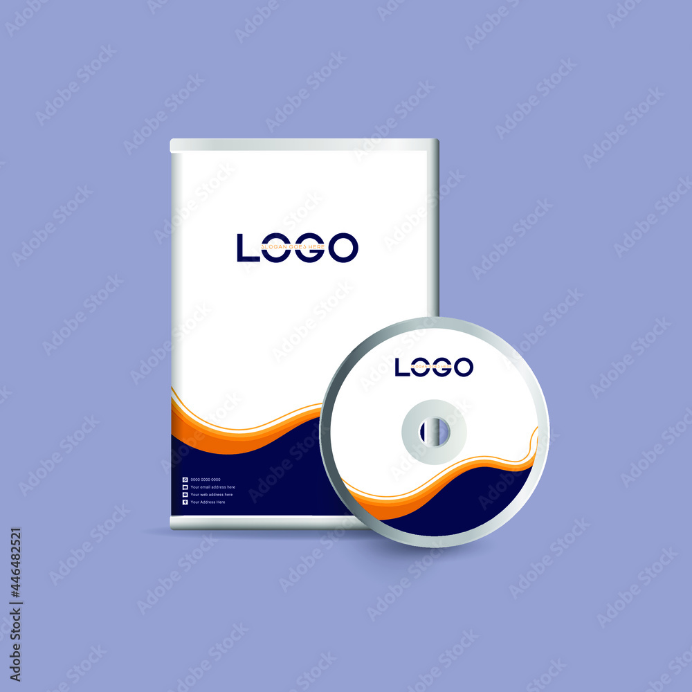 Dvd or cd disc label design template, dvd case Isolated, Vector ...