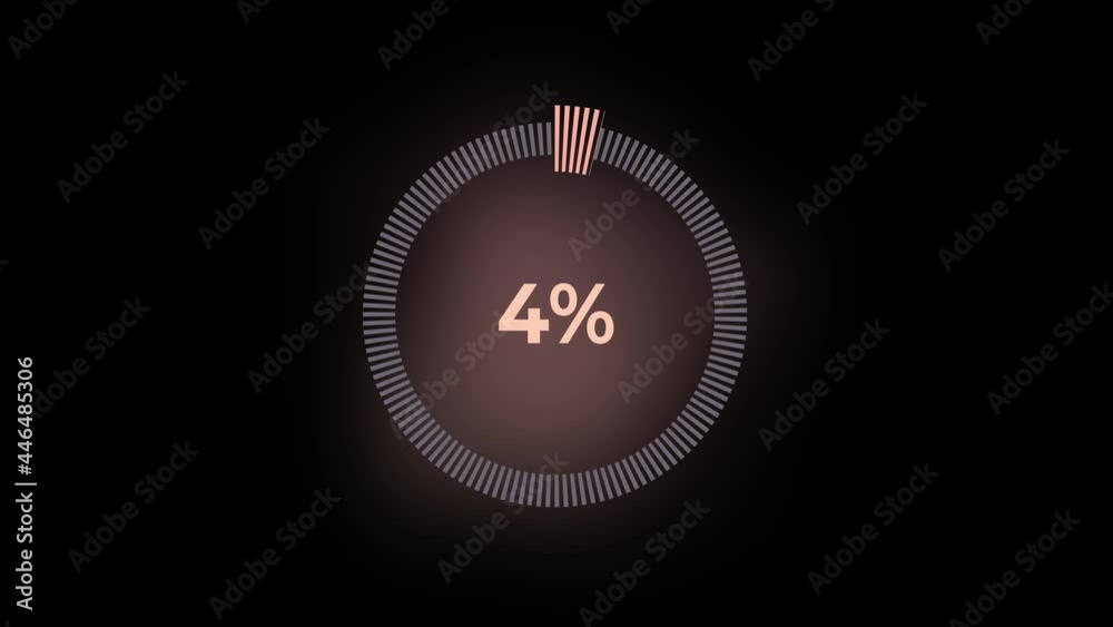 Animation pink loading bar with Alpha channel. 0-25 percent. Loading ...