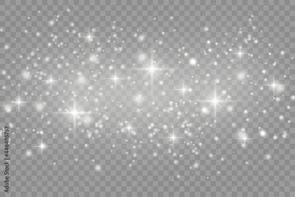 White sparks light, sparkling magic dust particles Stock Vector | Adobe ...