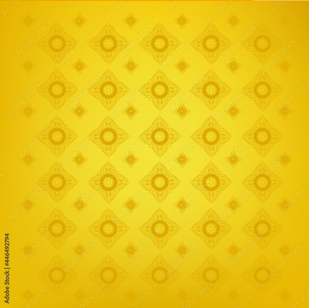 Picture thai pattern supreme gold background Stock Vector | Adobe Stock
