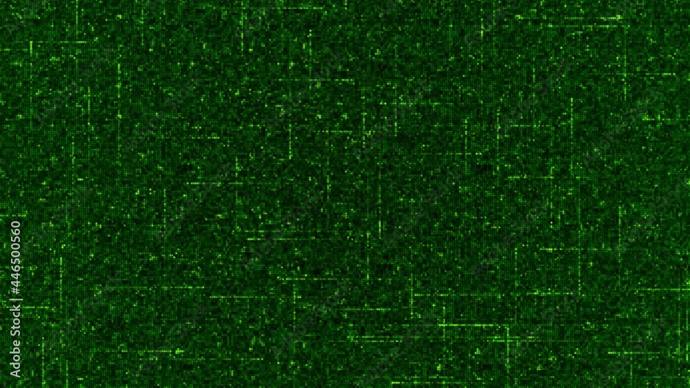Diagram with moving lines in computer board. Animation. Matrix diagram ...