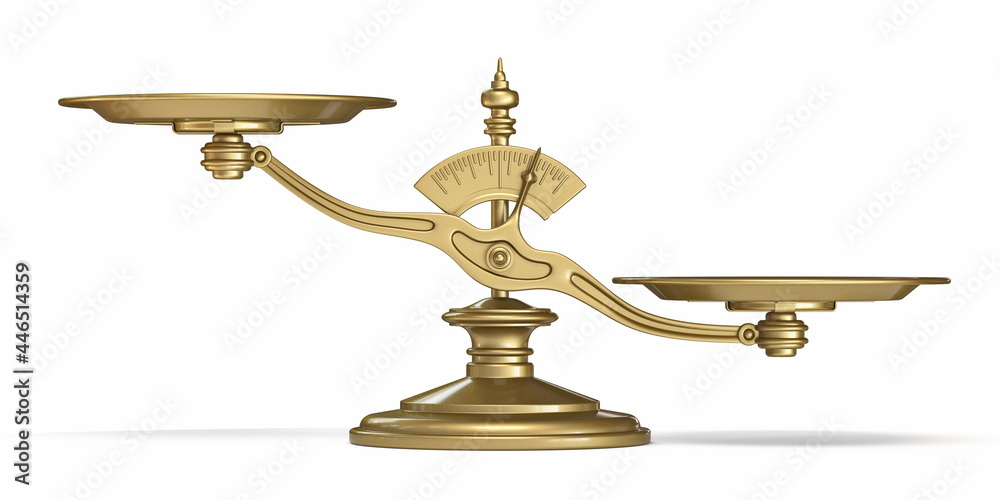 Golden scale 3D Stock Illustration | Adobe Stock